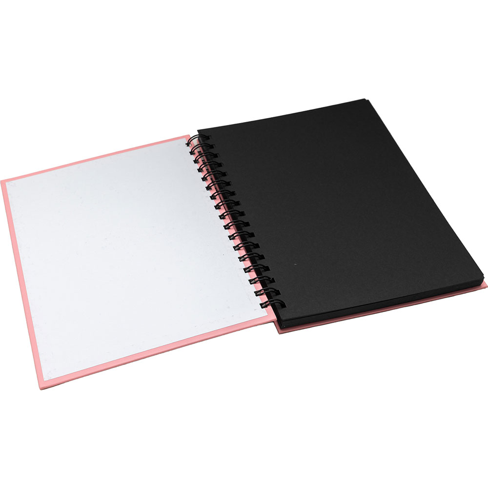 Álbum fotos Senfort 1803002 Scrapbook A5 negro rosa | Papelería Lumen