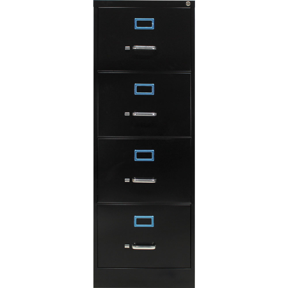 Archivero metálico para oficina con 4 gavetas color negro | Lumen