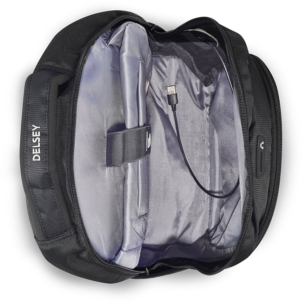 Backpack Delsey Navigator Para Laptop 15.6 Pulg Negro | Papelería Lumen