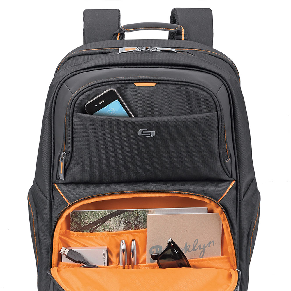 Backpack Solo Ubn701-4 17 pulgadas negro/naranja | Papelería Lumen