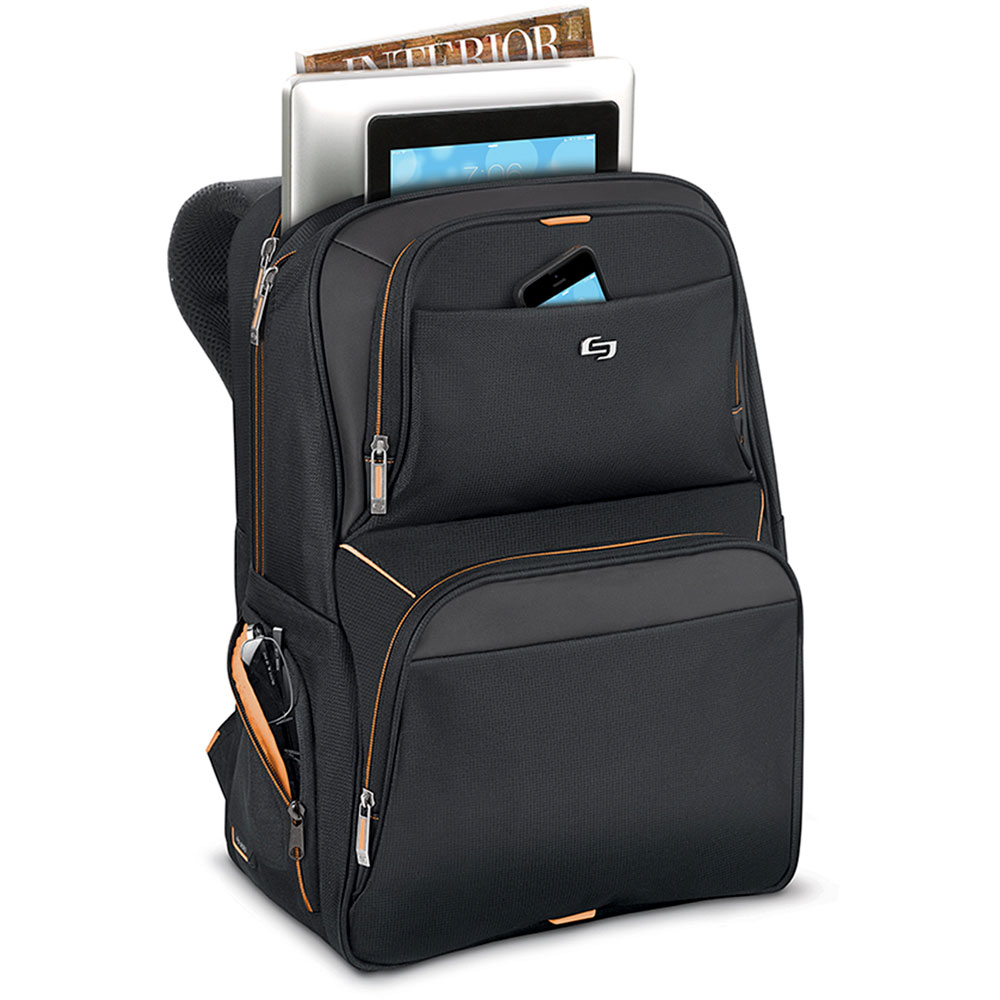 Backpack Solo Ubn701-4 17 pulgadas negro/naranja | Papelería Lumen
