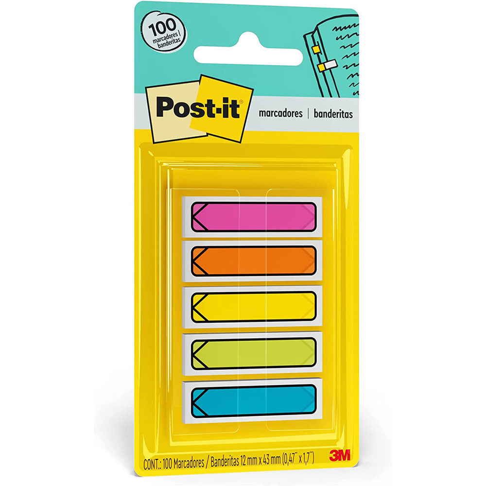Banderita Autoadherible Post-It Flecha Neon Con 100 Piezas | Lumen