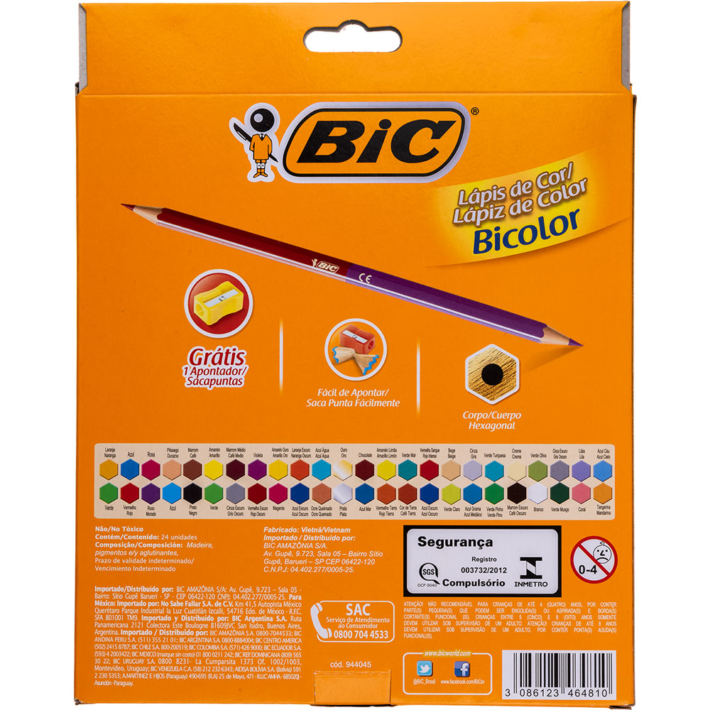 Lápices de color Bic Evolution bicolor 24 lápices | Lumen