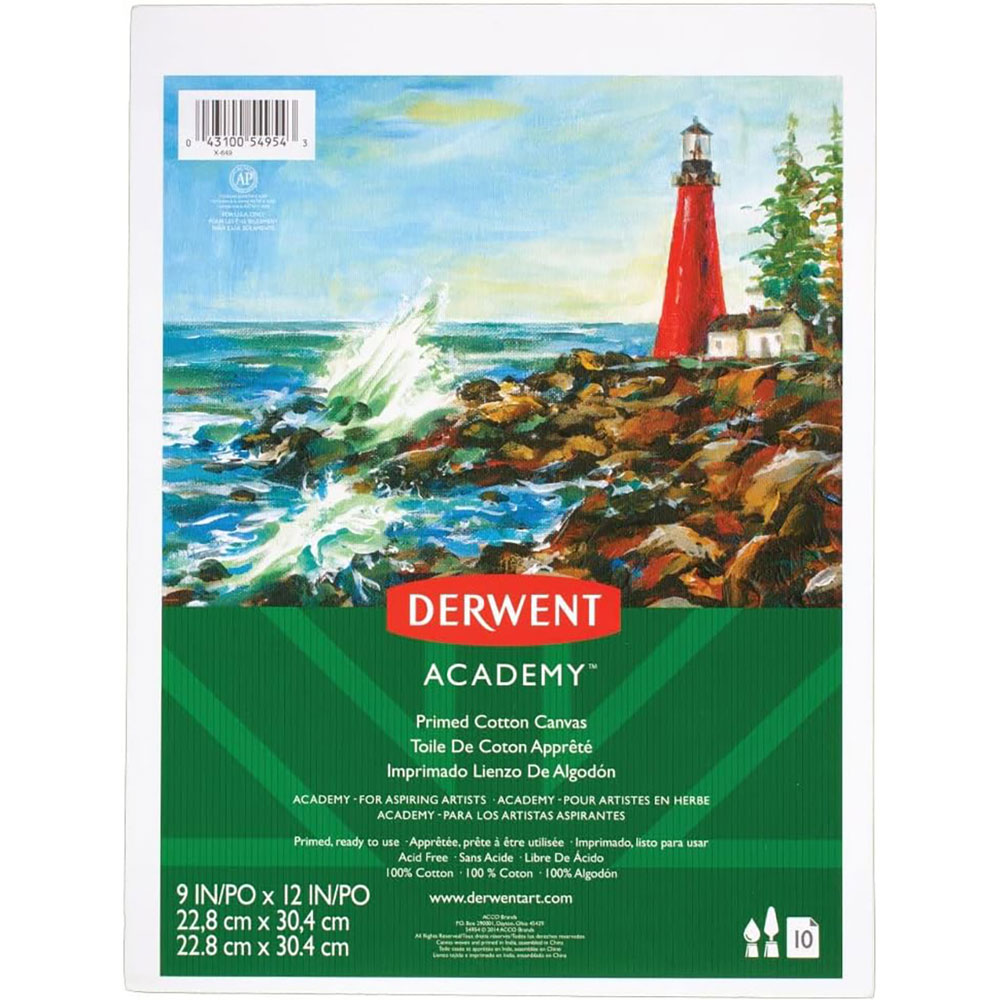 Block Derwent Academy 22.8x30.4cm 10 hojas de tela | Lumen