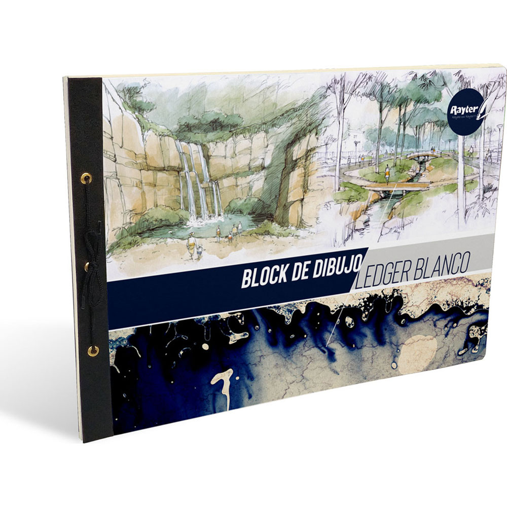 Block dibujo Rayter con agujeta blanco 31.5x40cm 20 hojas | Lumen