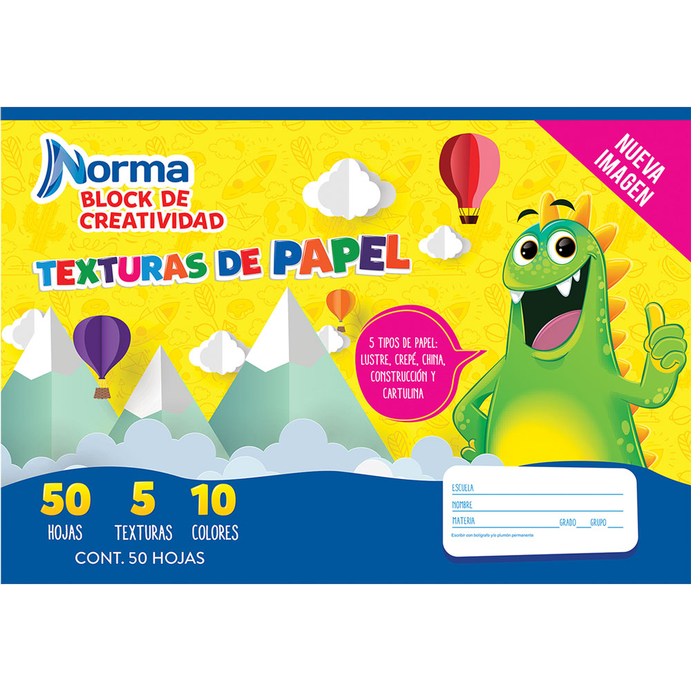 Block Escolar Norma de 33.5x23.5cm 50 Hojas | Papelería Lumen