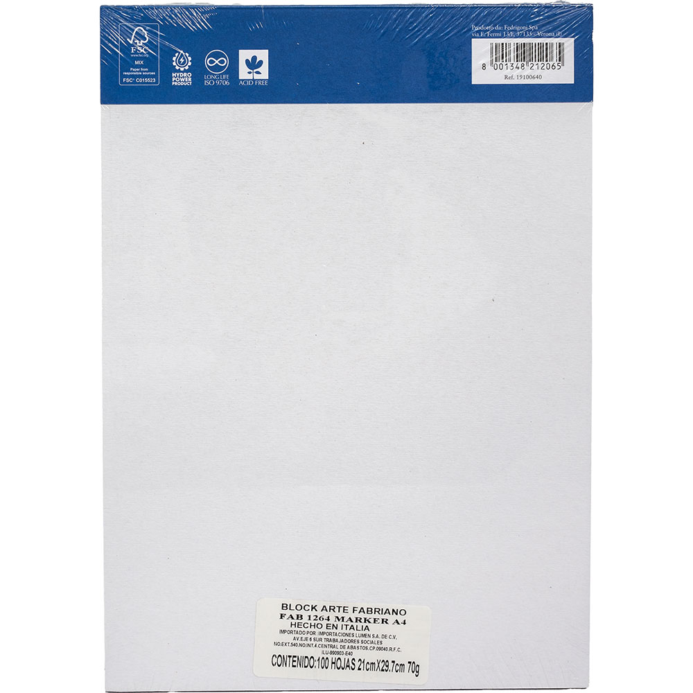Block Fabriano Marker 70G 21X29.7 Cm Con 100 Hojas | Papelería lumen