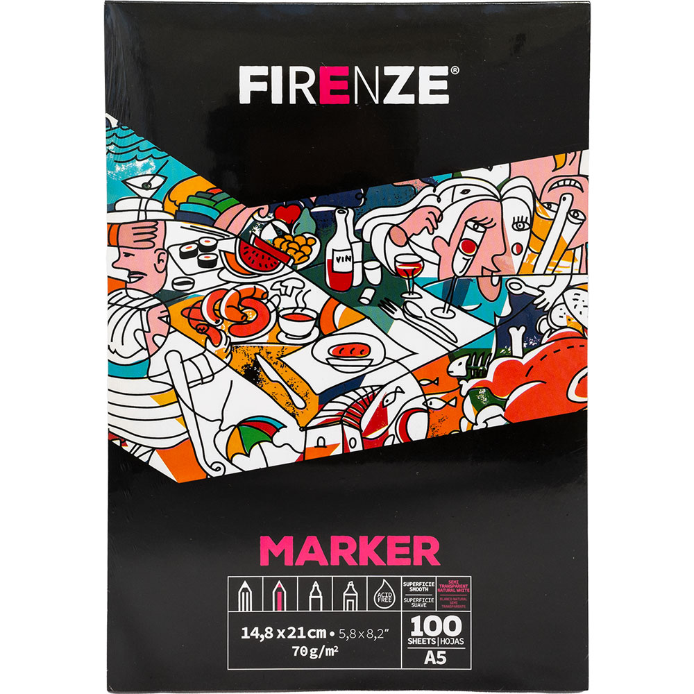 Block Firenze Marker 70G 14.8X21 Cm Con 100 Hojas | Papelería lumen