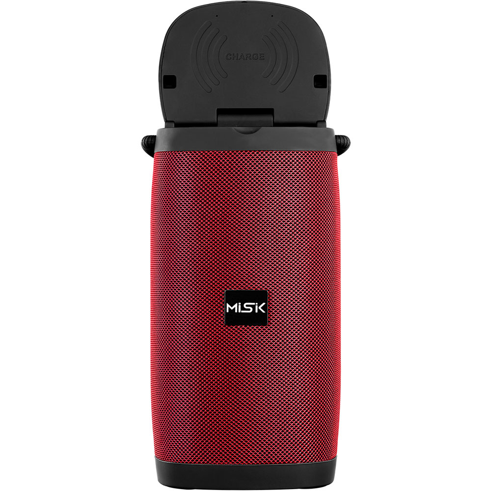 BOCINA MISIK MS266 BLUETOOTH CARGA INDUCTIVA ROJO | Papelería Lumen