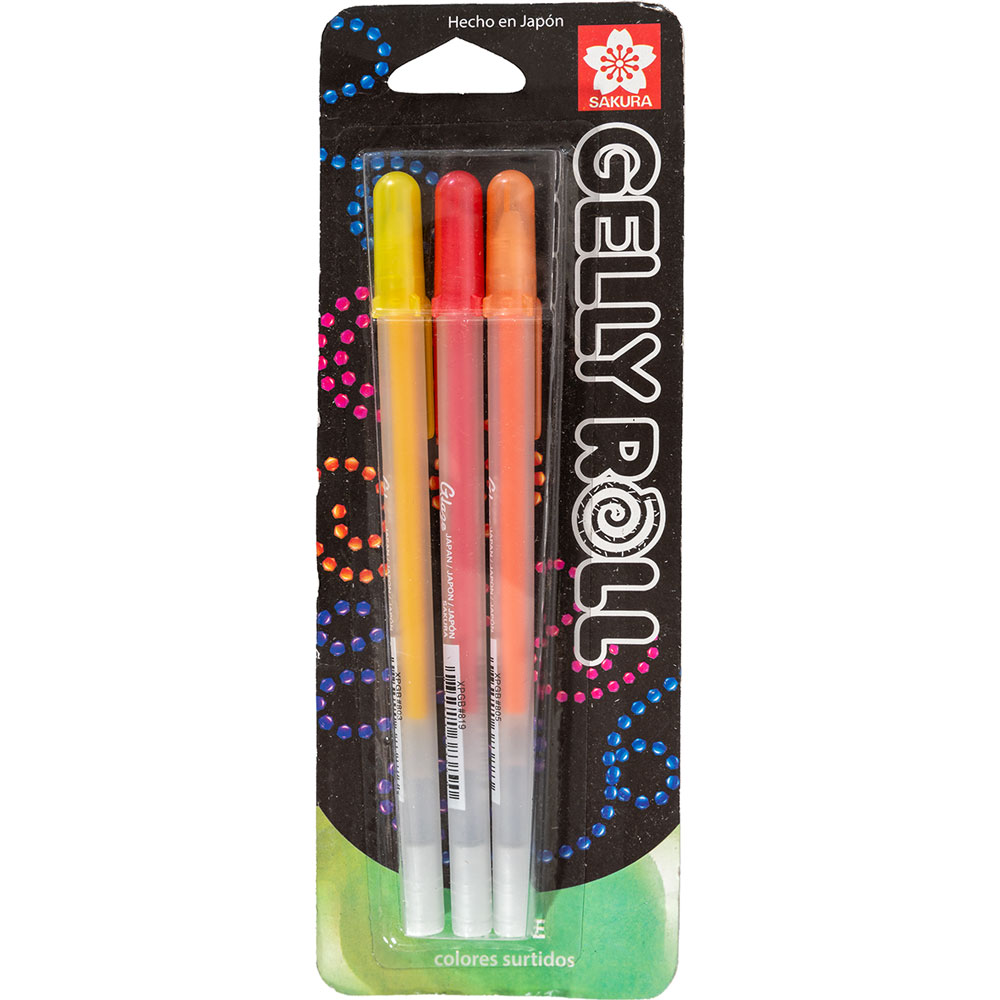 Boligrafo Gel Gelly Roll 0.8Mm Glaze Bl Con 3 Surtido | Lumen