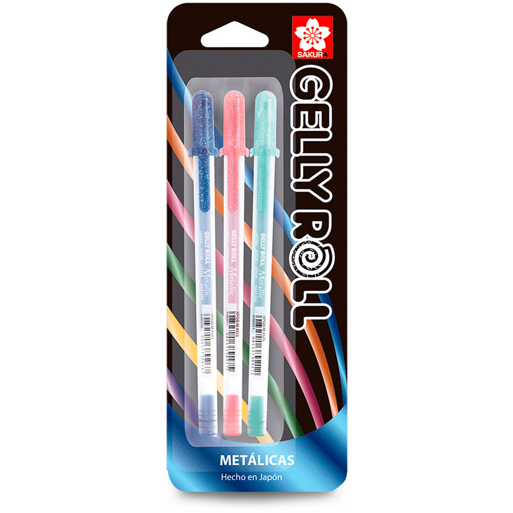 Boligrafo Gel Gelly Roll 1Mm Metallic Bl Con 3 Surtido | Lumen