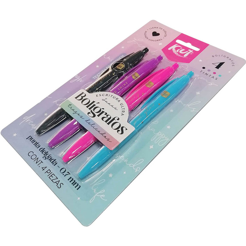 Bolígrafo Norma Kiut 0.7mm con 4 surtidos