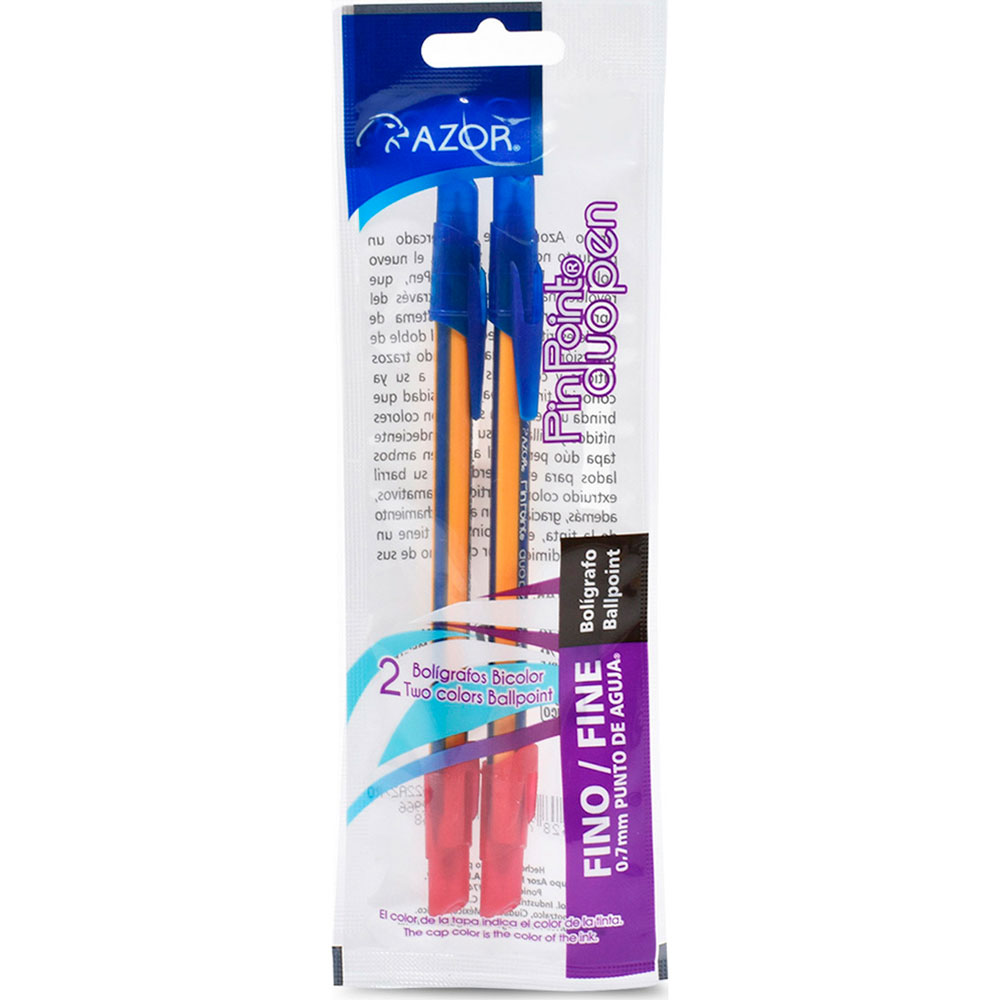Bolígrafo Pin Point Duo 0.7Mm Con 2 Piezas Azul/Rojo | Lumen
