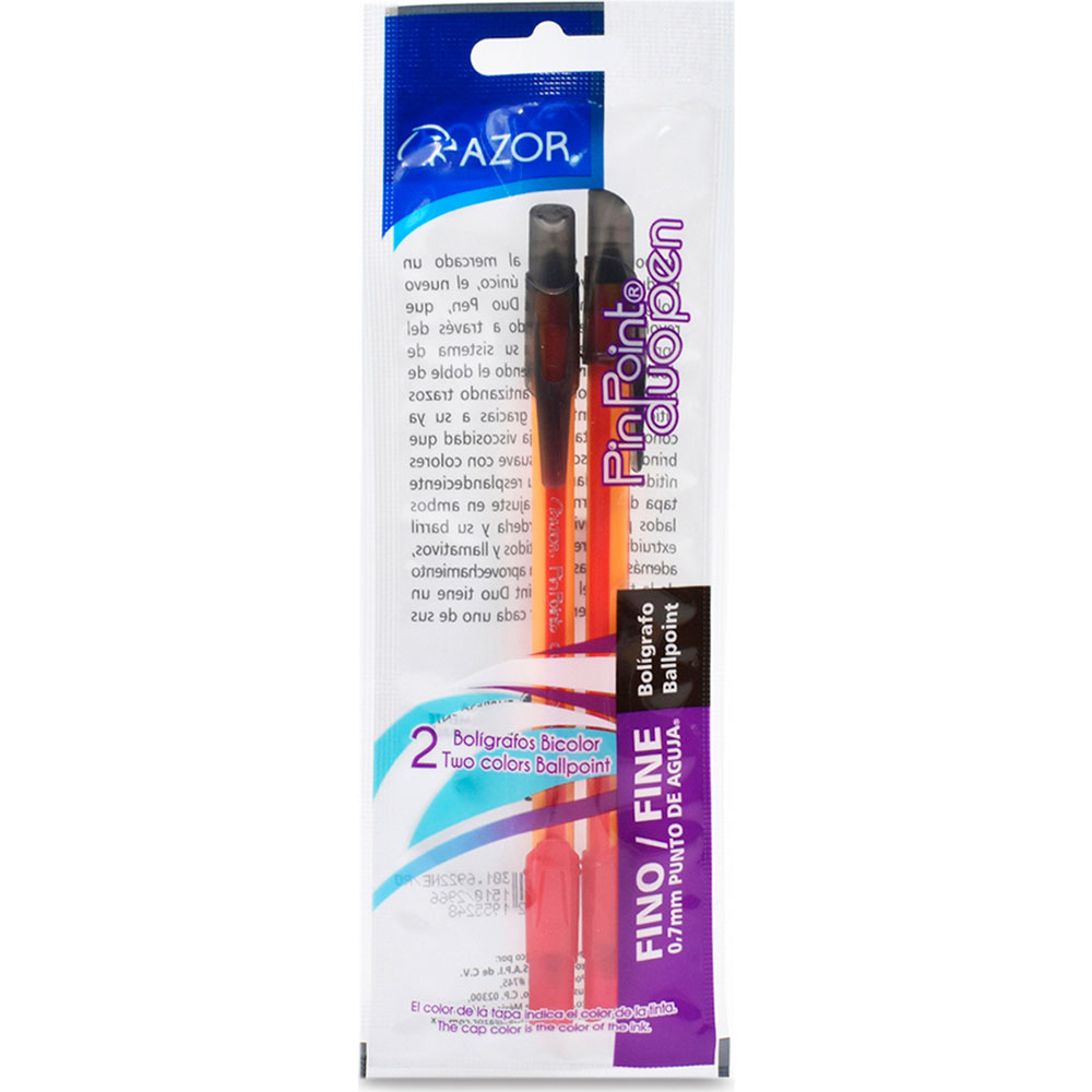Bolígrafo Pin Point Duo 0.7Mm Con 2 Piezas Negro/Rojo | Lumen