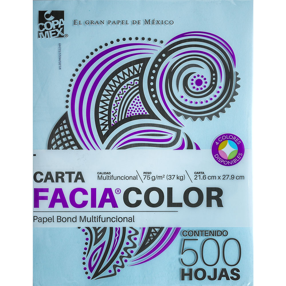 Paquete de hojas bond azul de 75 g | Papelería Lumen
