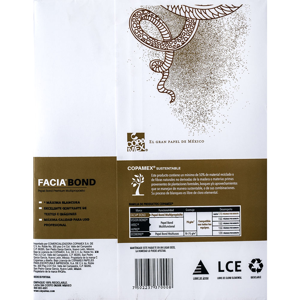 Bond Facia Tamaño Carta | Papelería Lumen