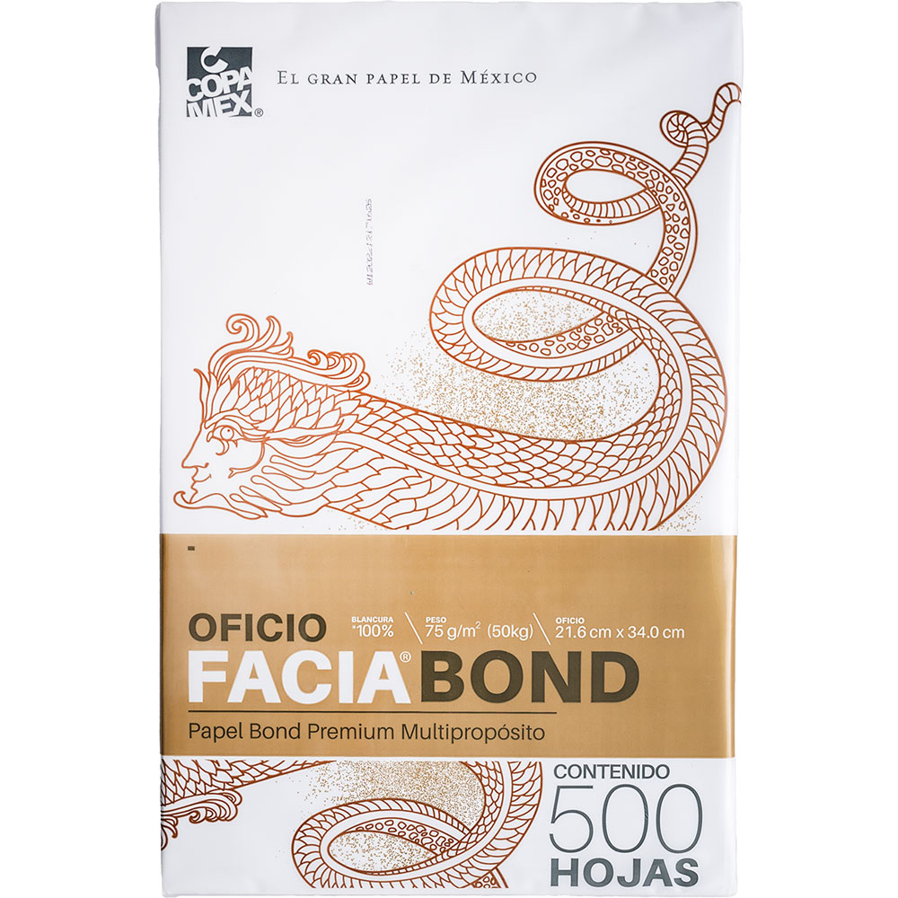 Paquete de hojas bond Facia tamaño oficio | Papelería Lumen