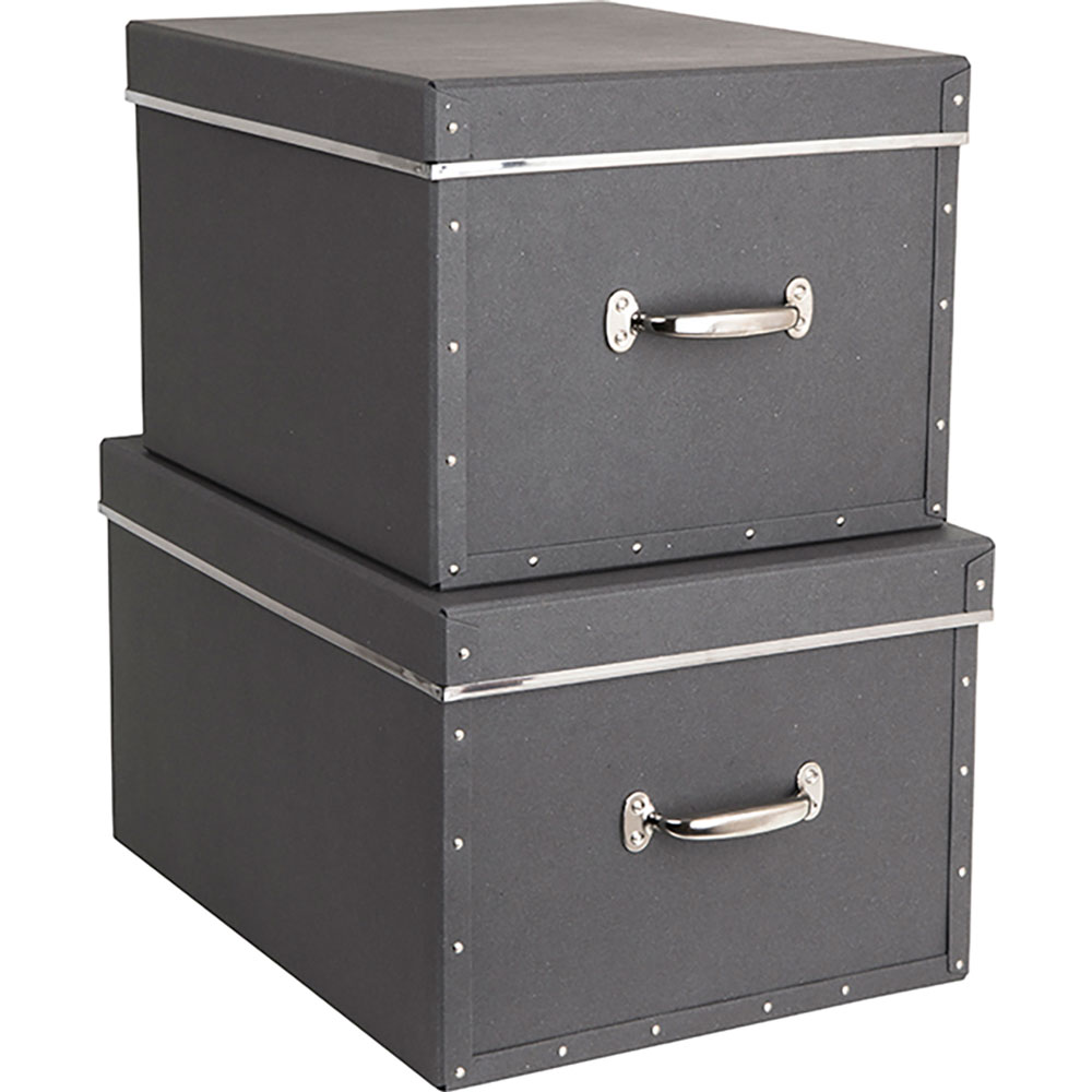 Caja multiusos cartón BBOX Big Bengt 2 piezas negro | Papelería Lumen