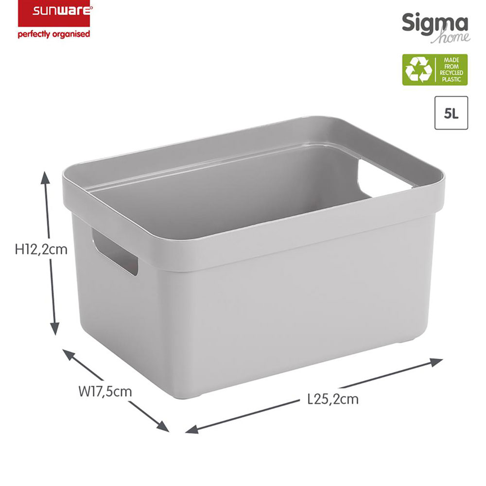SNW SIGMA 25.2X17.5X12.2CM 5L GRIS ¶¥ - lumen.com.mx | Papelería Lumen