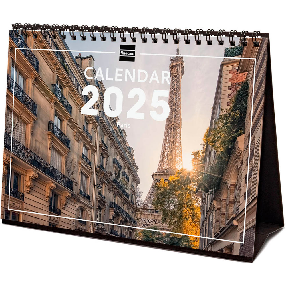 Calendario De Escritorio Finocam Paris 2025 21X15.5 Cm | Lumen