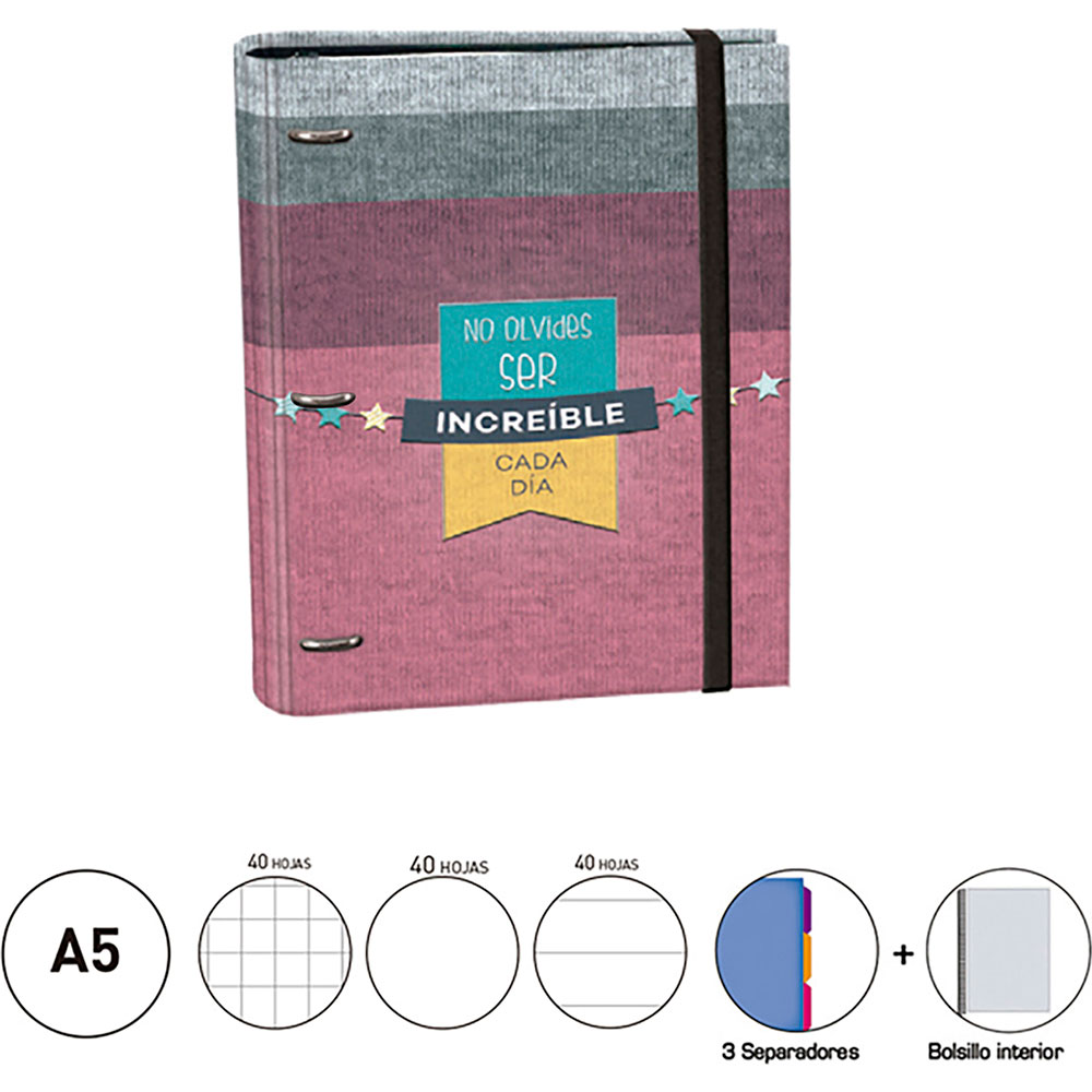 Carpeta juvenil Senfort Be Posit Inc forma francesa 3 argollas 120 ...