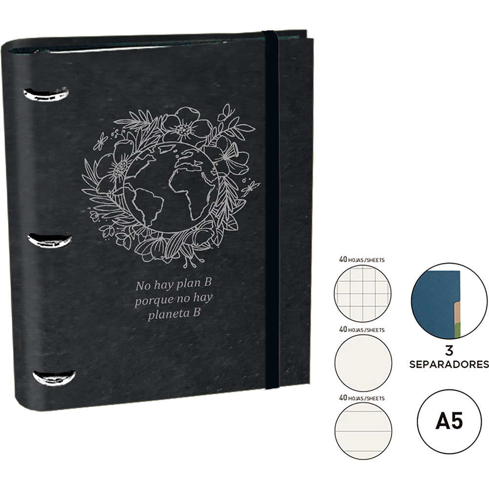 Carpeta juvenil Senfort Eco forma francesa 3 argollas 120 hojas 3° Sep ...