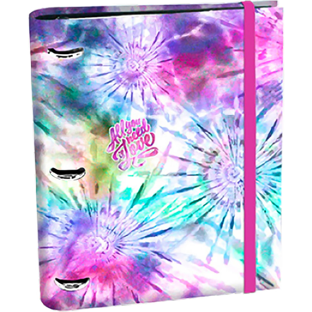 Carpeta juvenil Senfort Tie Dye All forma francesa 3 argollas 120 hojas ...