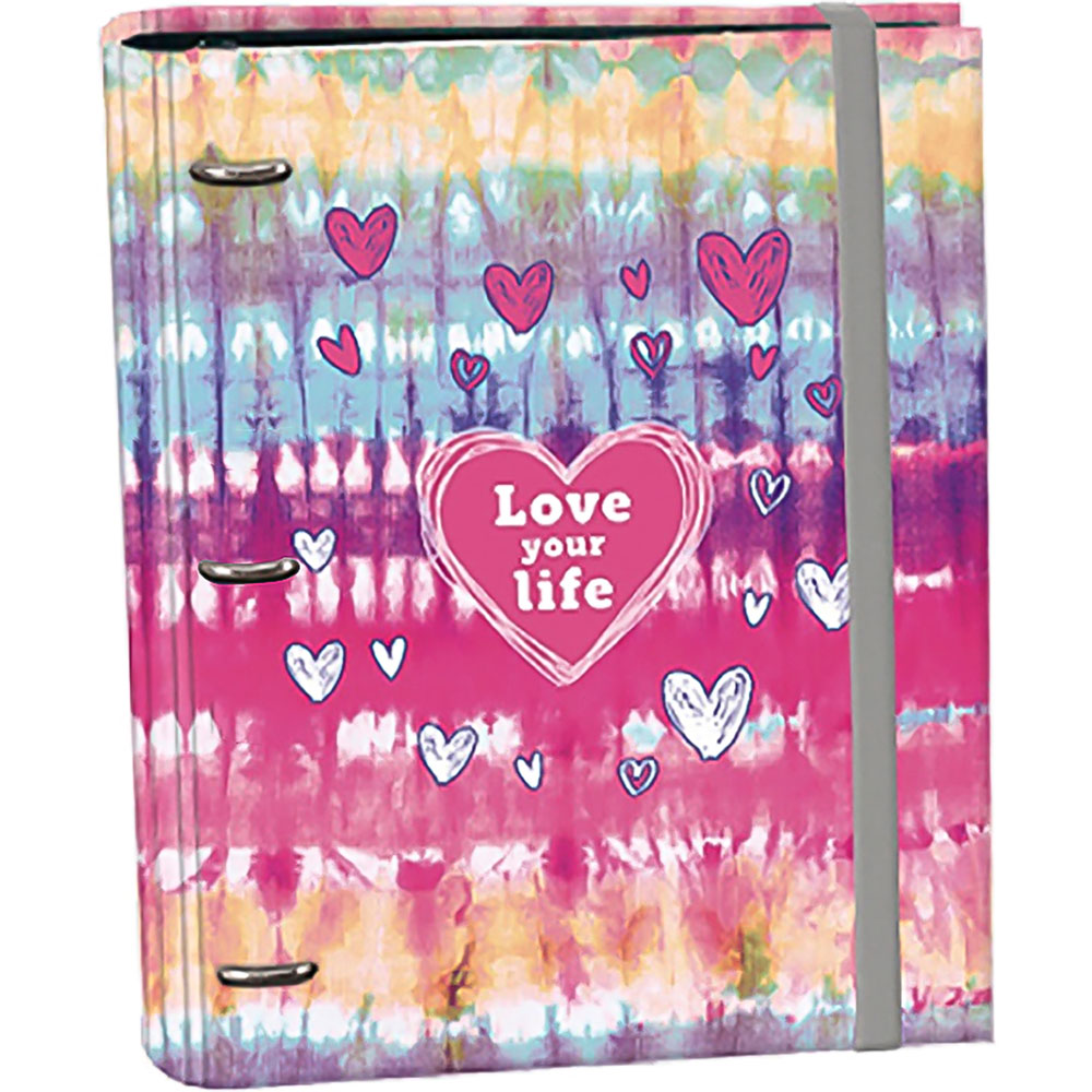 Carpeta juvenil Senfort Tie Dye Love forma francesa 3 argollas 120 ...