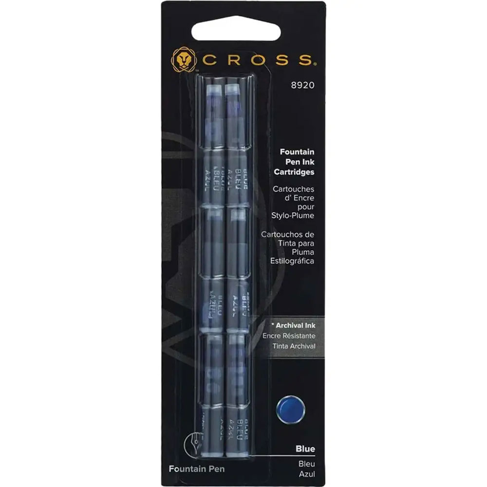 Cartucho Tinta Fino Cross 8920 Azul con 6 Piezas | Lumen