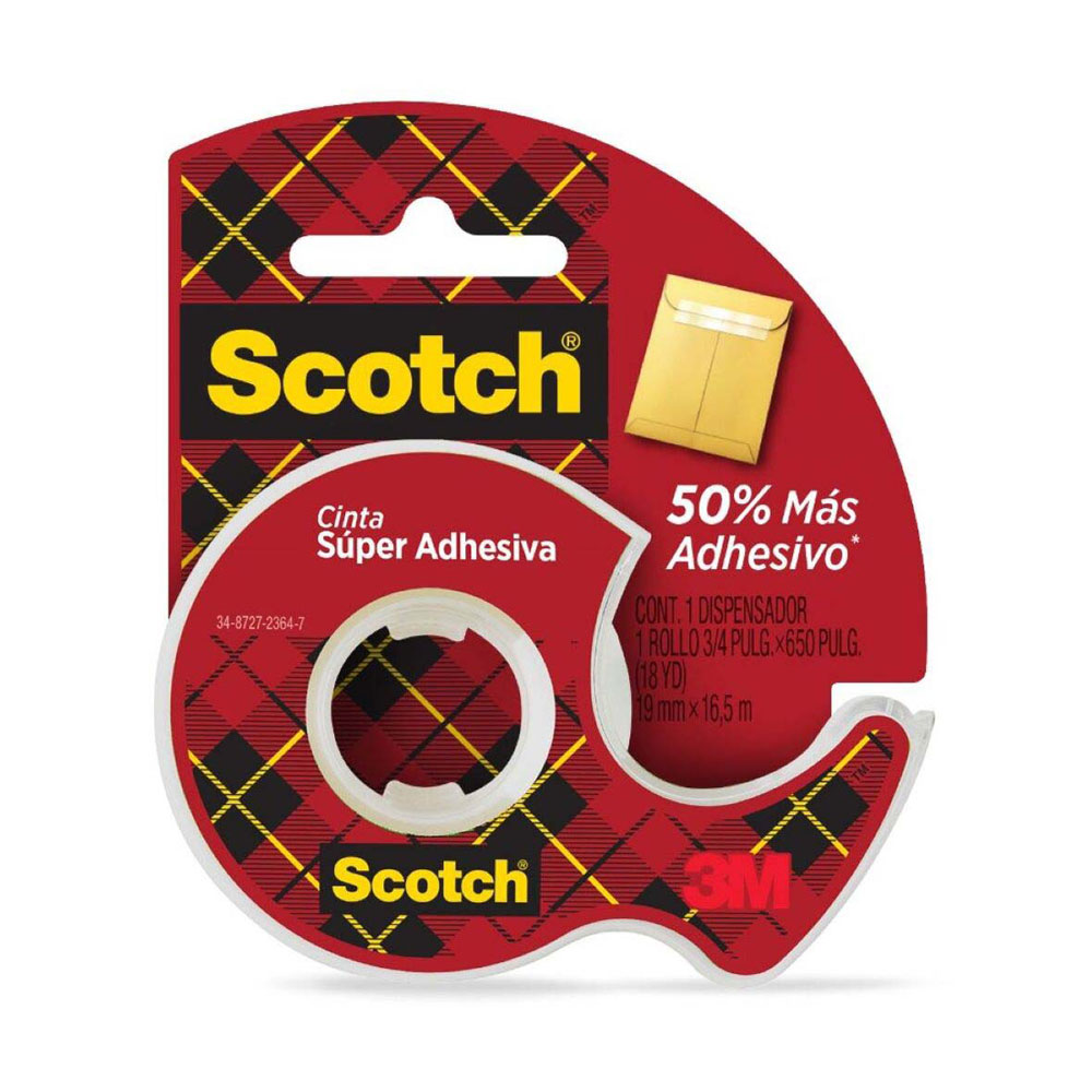 Cinta Adhesiva Scotch Super Adhesivo 19Mmx 16.5M | Papelería Lumen