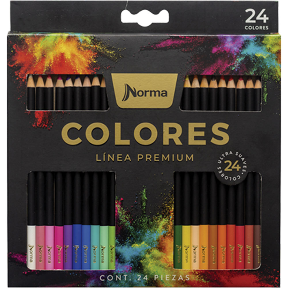Colores Norma Premium con 24 Piezas | Papelería Lumen