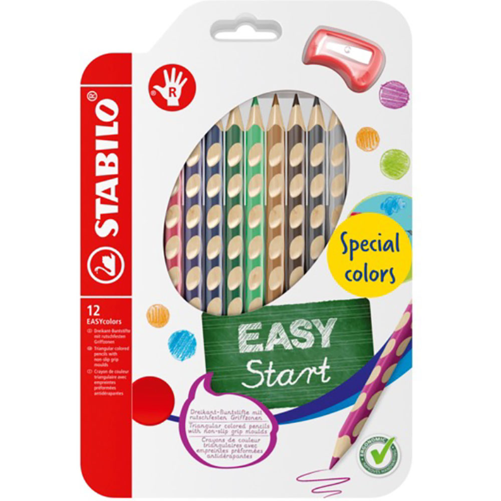 Colores Stabilo Easy para Diestros con 12 Piezas | Papelería Lumen