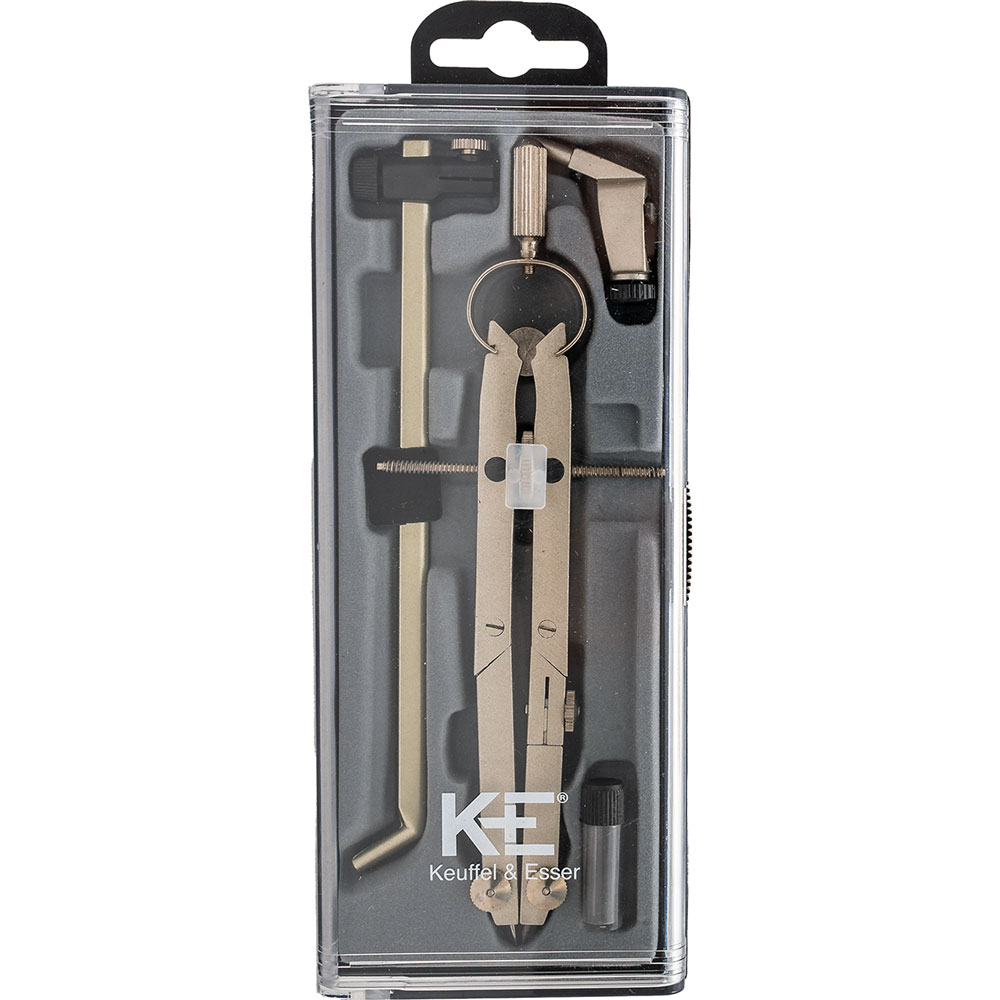 Compas para dibujo K+E HE1246 arco maestro set metálico | Lumen