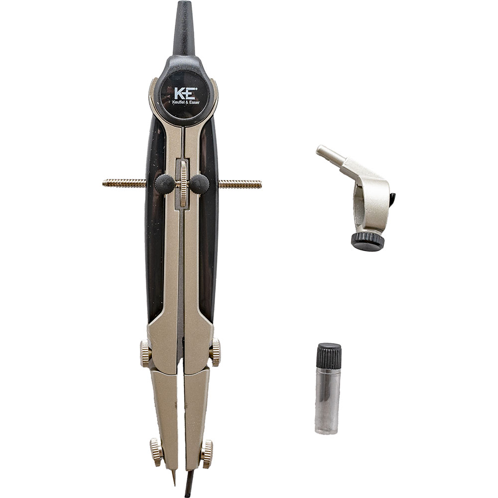 Compas para dibujo K+E arco metálico con adaptador | Lumen