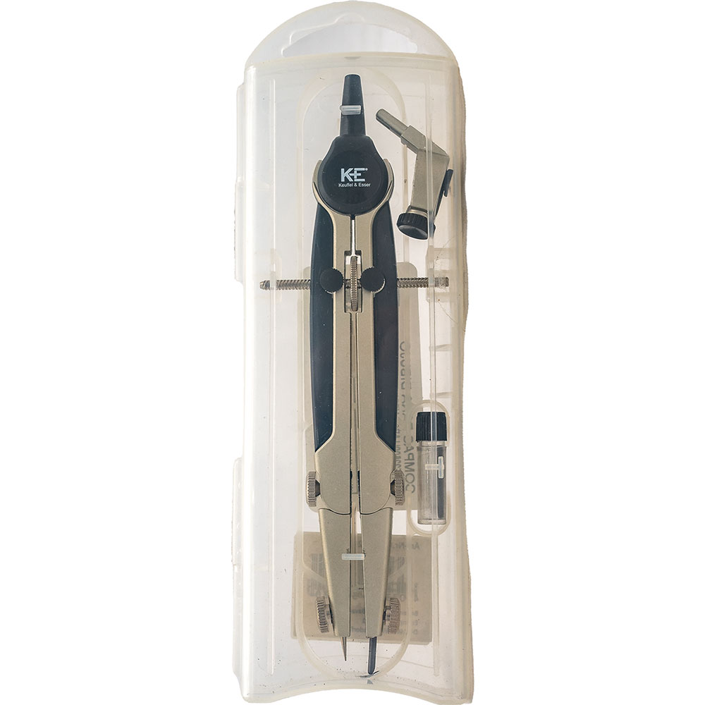 Compas para dibujo K+E arco metálico con adaptador | Lumen