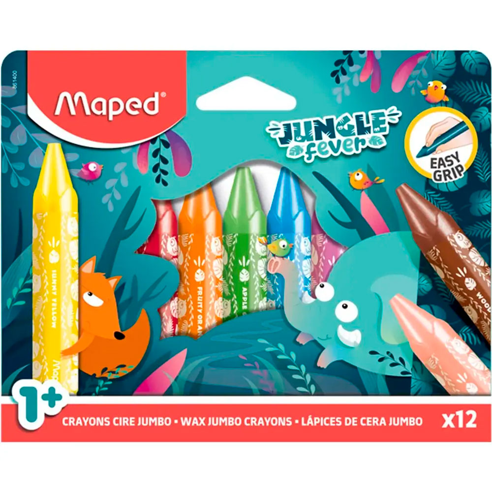 Crayon Maped 861400 Jungle Jumbo Con 12 Piezas | Lumen