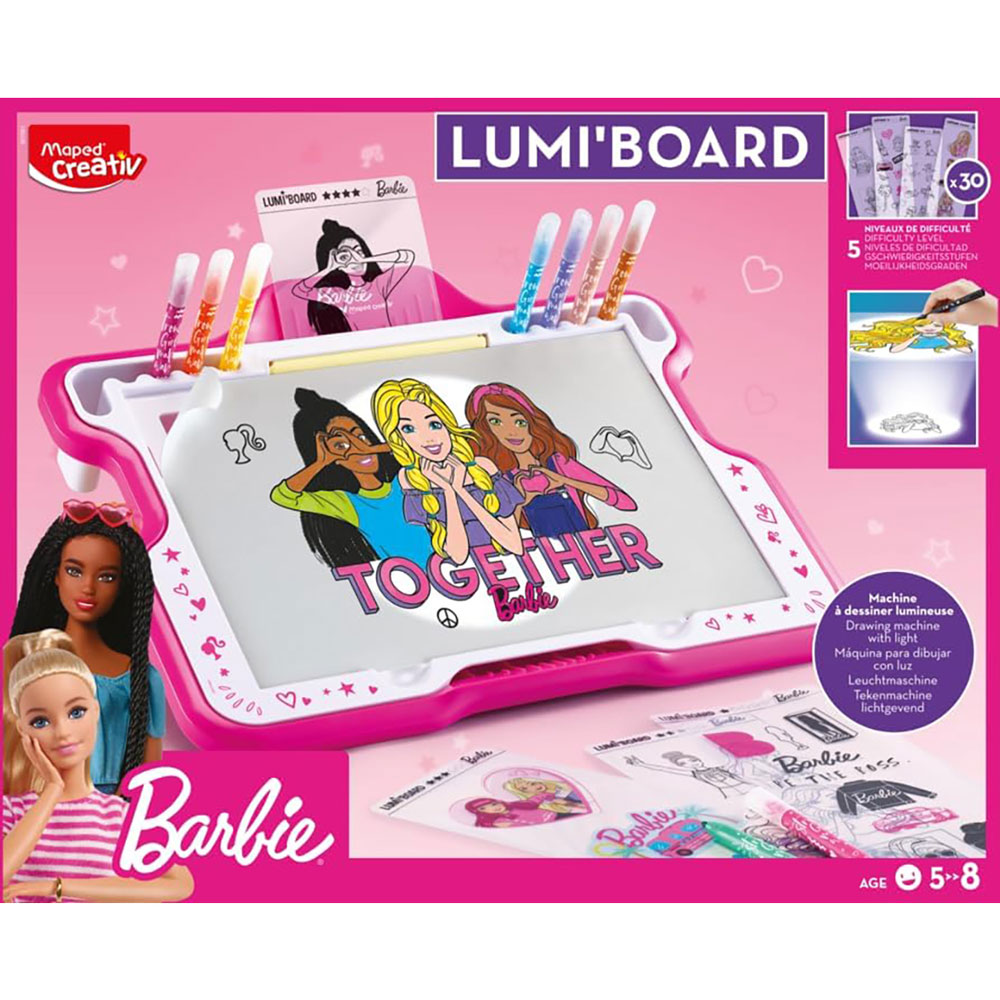 Creativ Pizarra Con Luz Barbie Maped 907061 | Papelería Lumen
