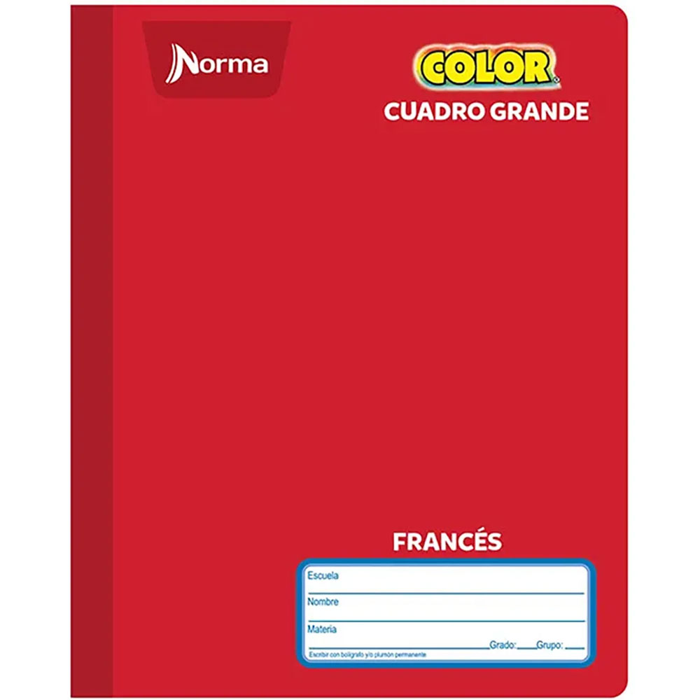Cuaderno cosido forma francesa Norma Color 360 cuadro grande 100 hojas