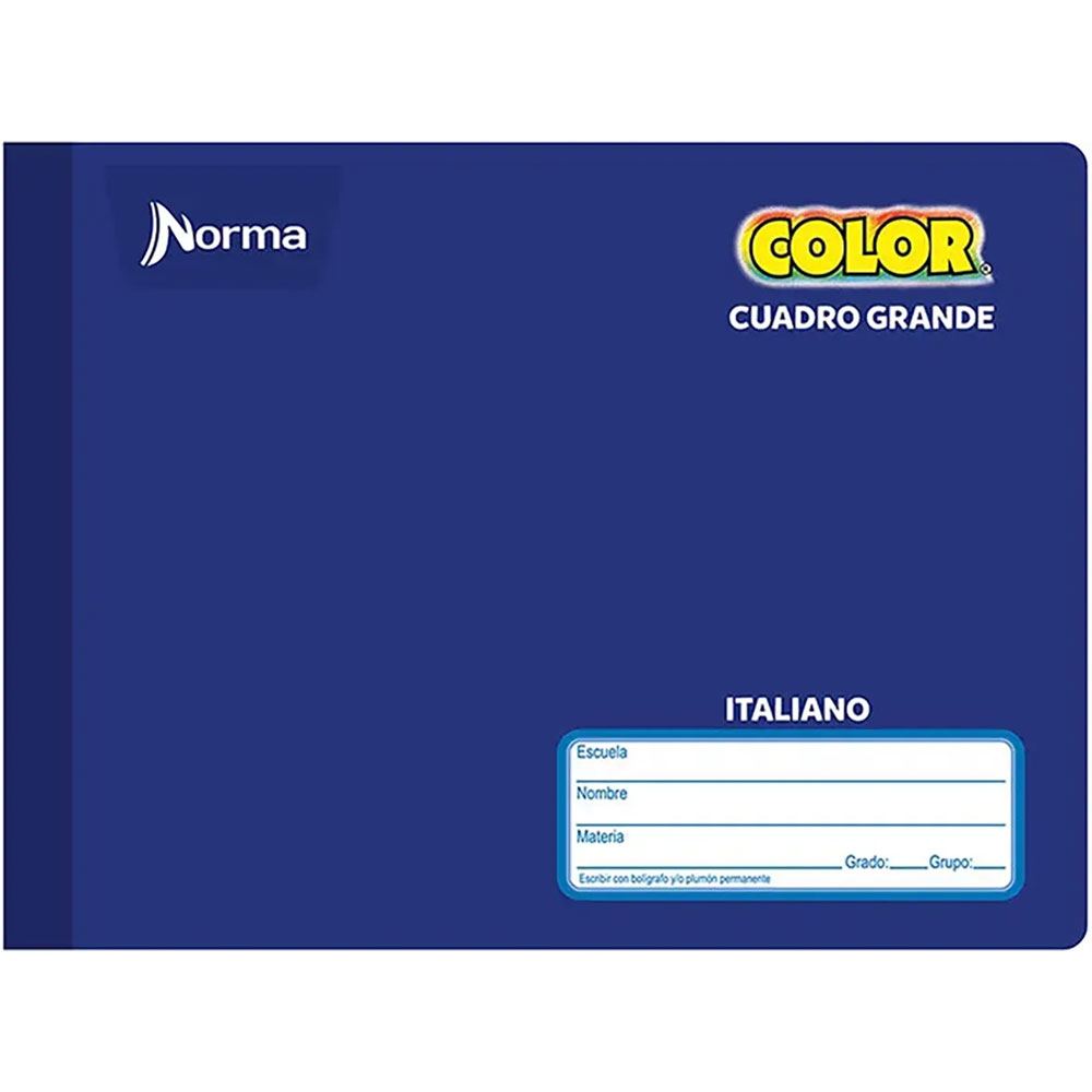 Cuaderno Cosido Forma Italiana Norma Color 360 Cuadro Grande 100 Hojas ... Cuaderno Cosido Forma Italiana Norma Color 360 Cuadro Grande 100 Hojas ...