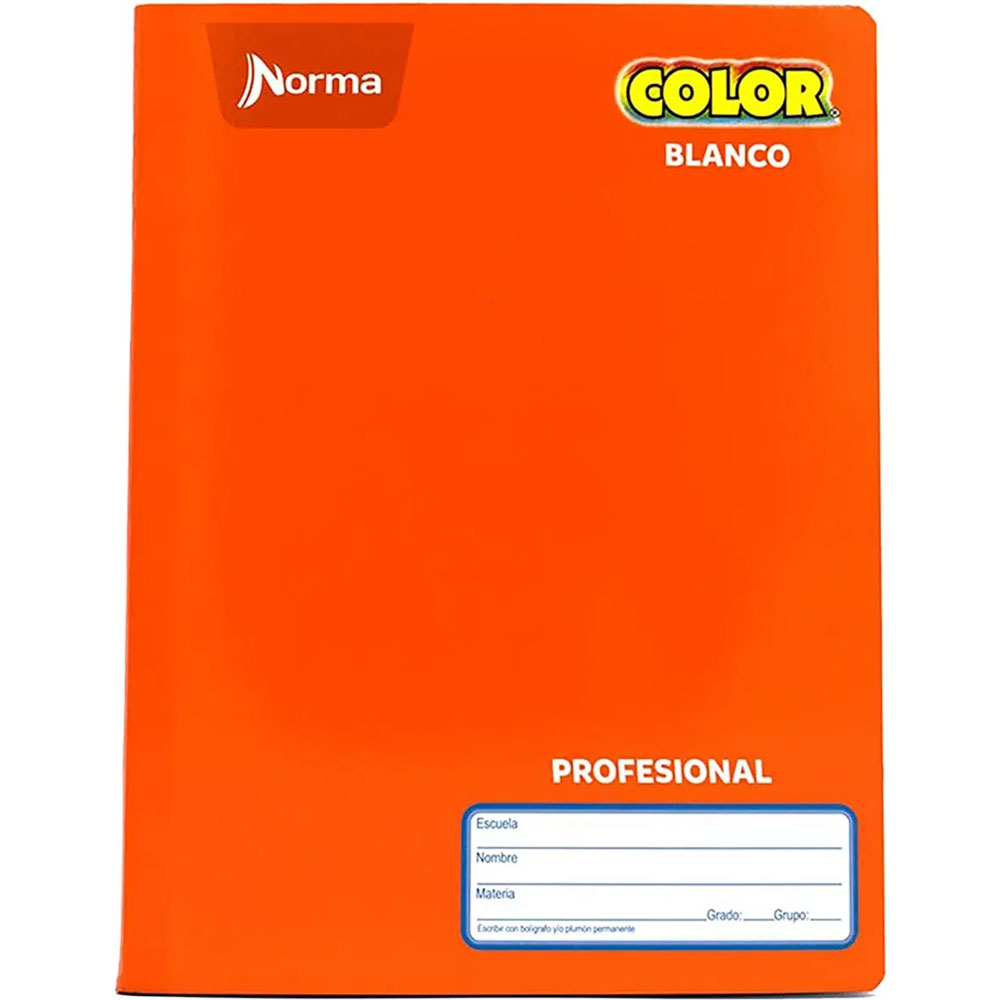 Cuaderno cosido profesional Norma Color 360 100 hojas blanco