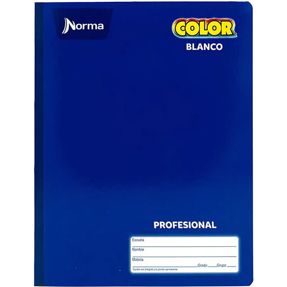 Cuaderno cosido profesional Norma Color 360 100 hojas blanco