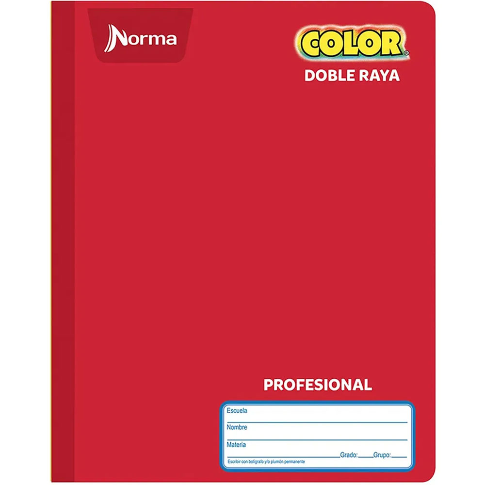Cuaderno Cosido Profesional Norma Color 360 Doble Raya 100 Hojas | Lumen