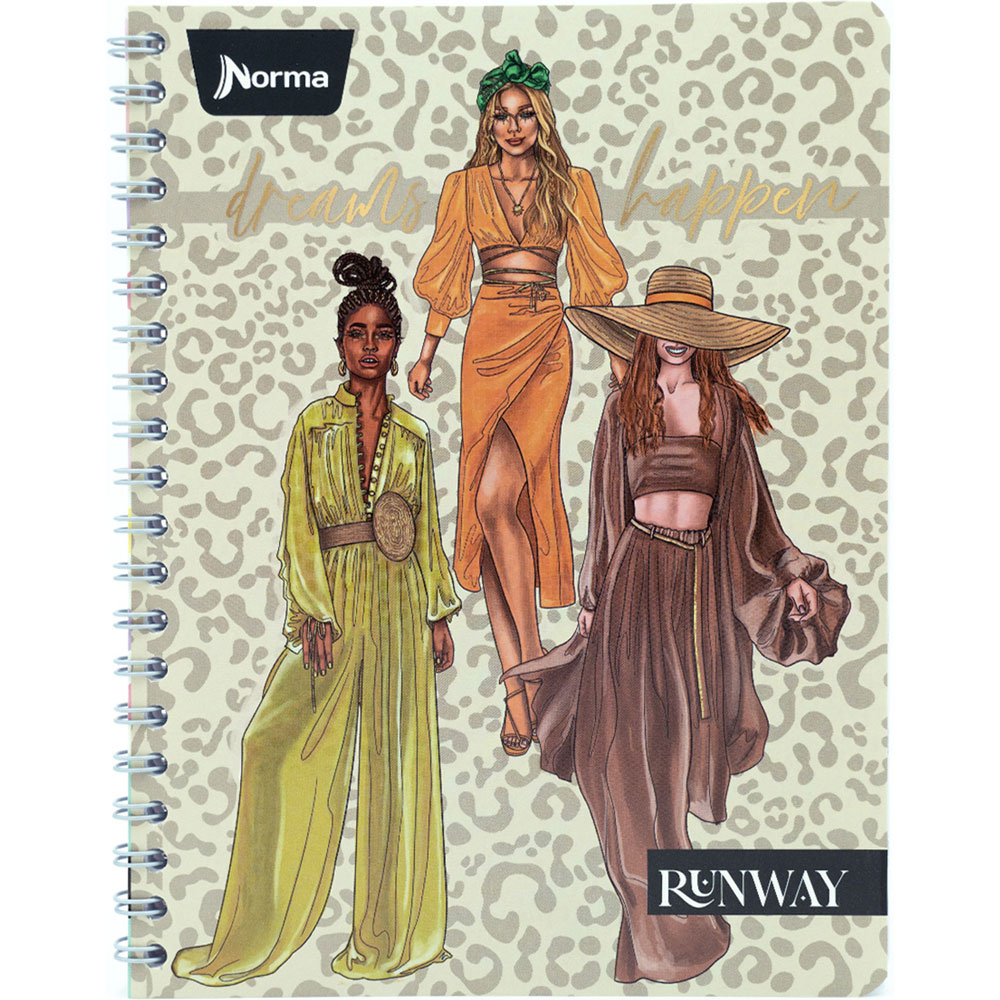 Cuaderno forma francesa cuadro grande Norma Runway pasta gruesa doble ...