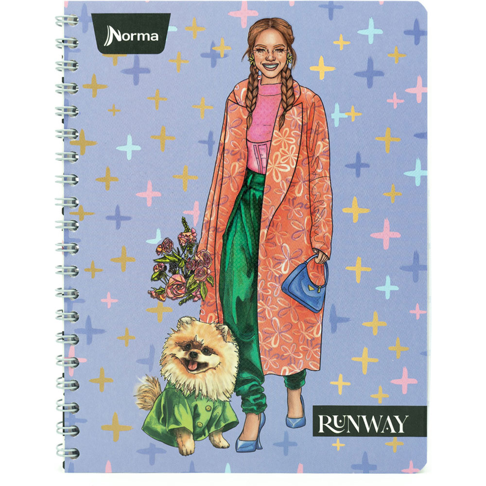Cuaderno forma francesa Norma Runway doble arillo 100 hojas