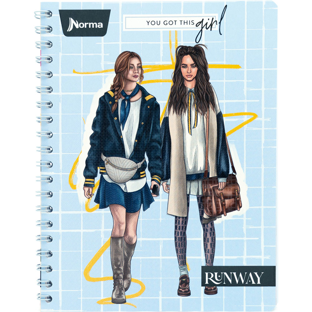 Cuaderno forma francesa Norma Runway doble arillo 100 hojas