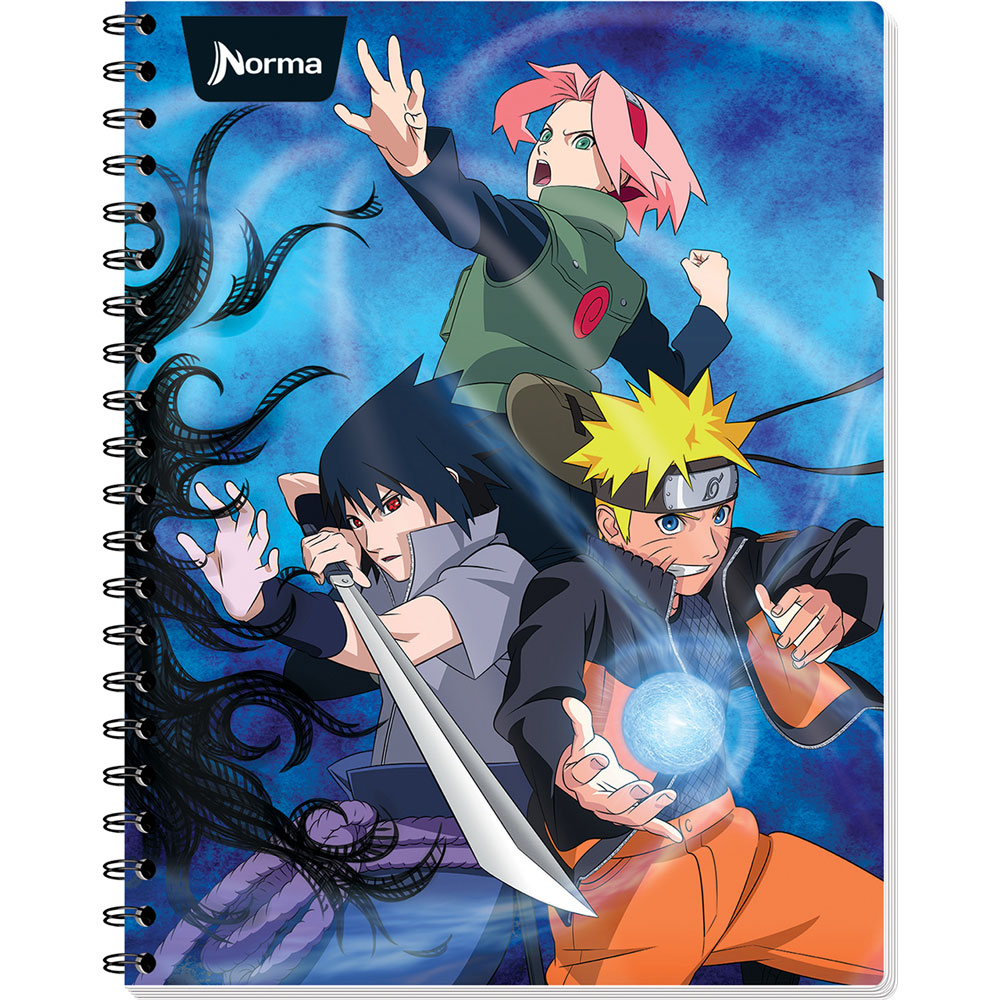 Cuaderno profesional Norma Naruto doble arillo cuadro grande 100 hojas