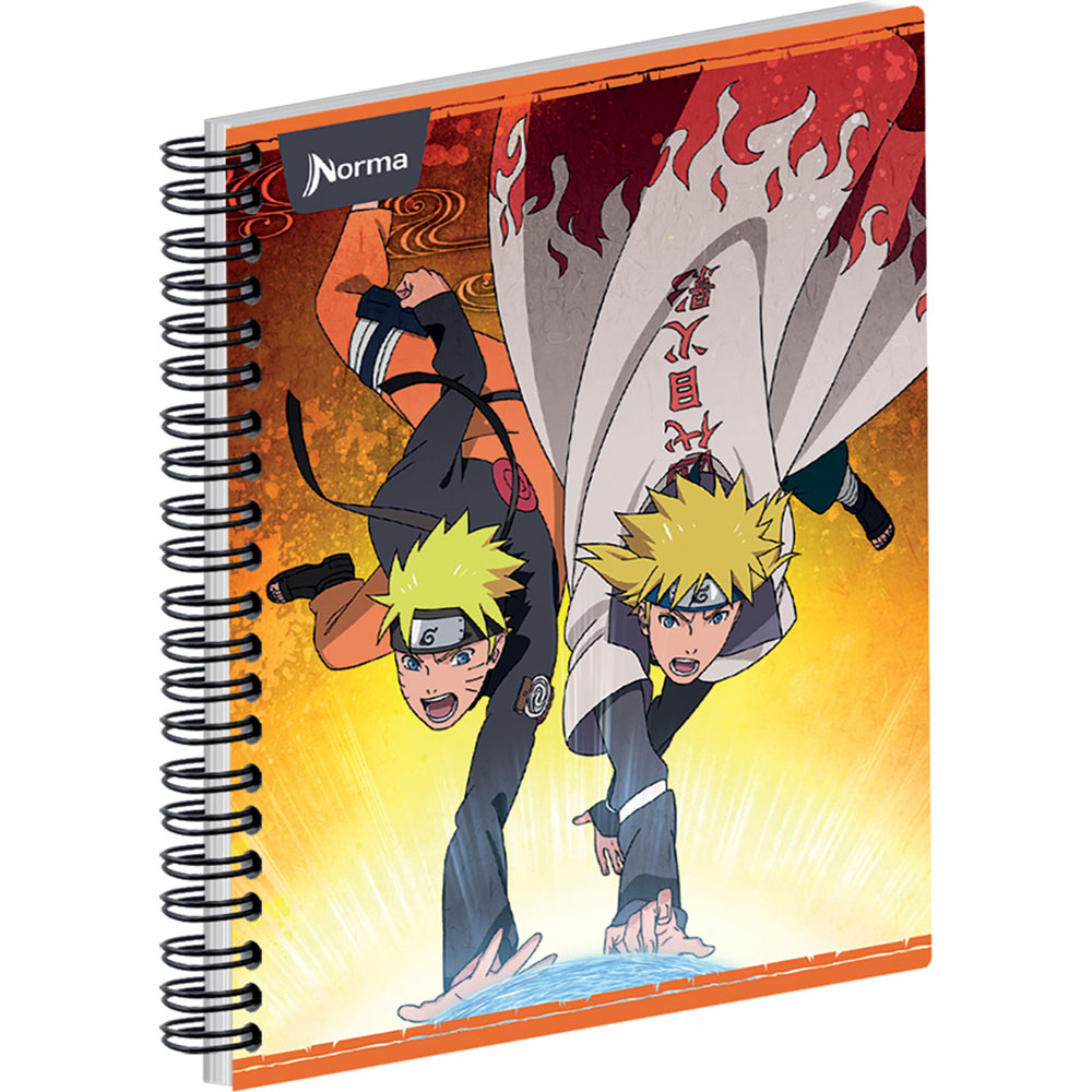 Cuaderno profesional Norma Naruto doble arillo cuadro grande 100 hojas