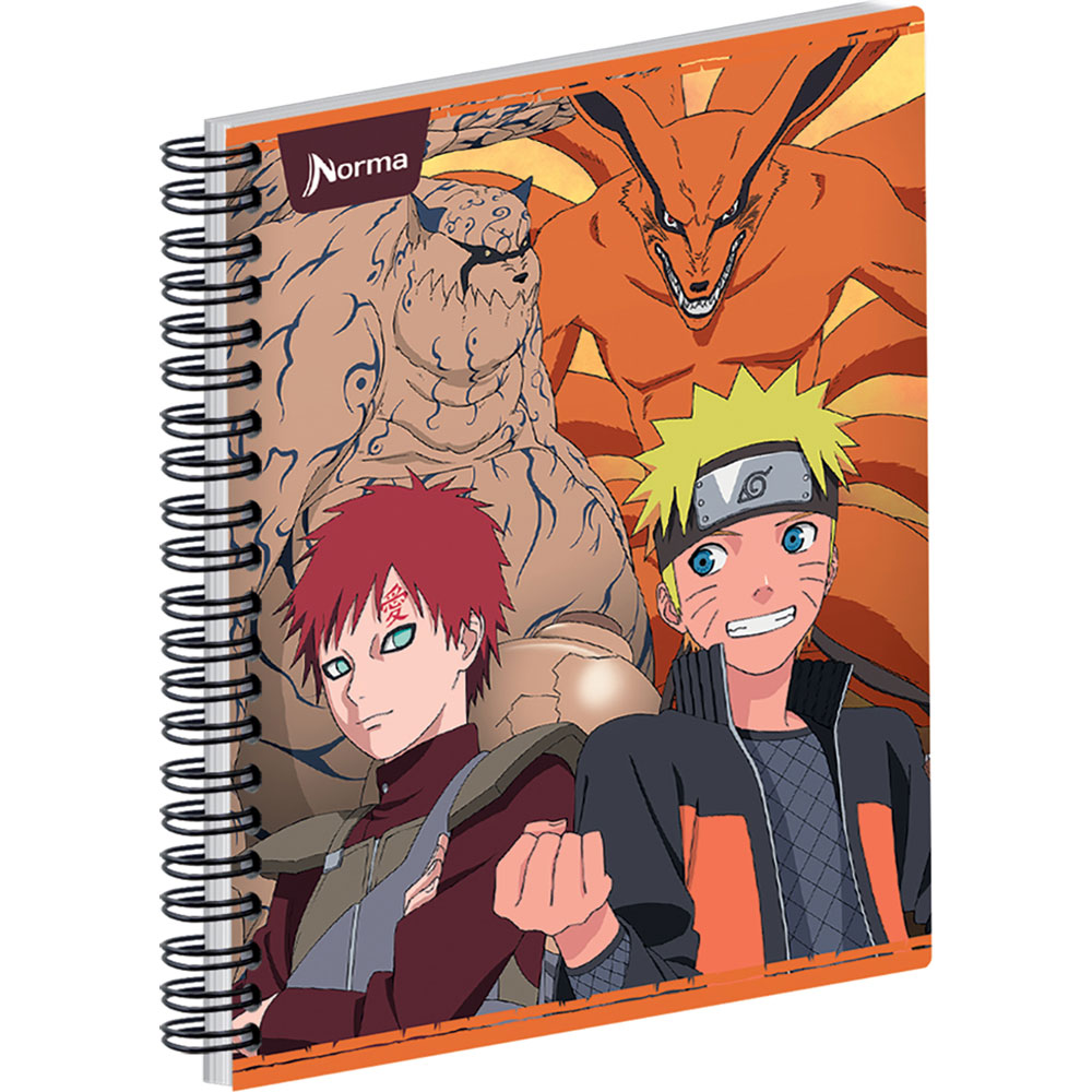 Cuaderno profesional Norma Naruto doble arillo de raya 100 hojas