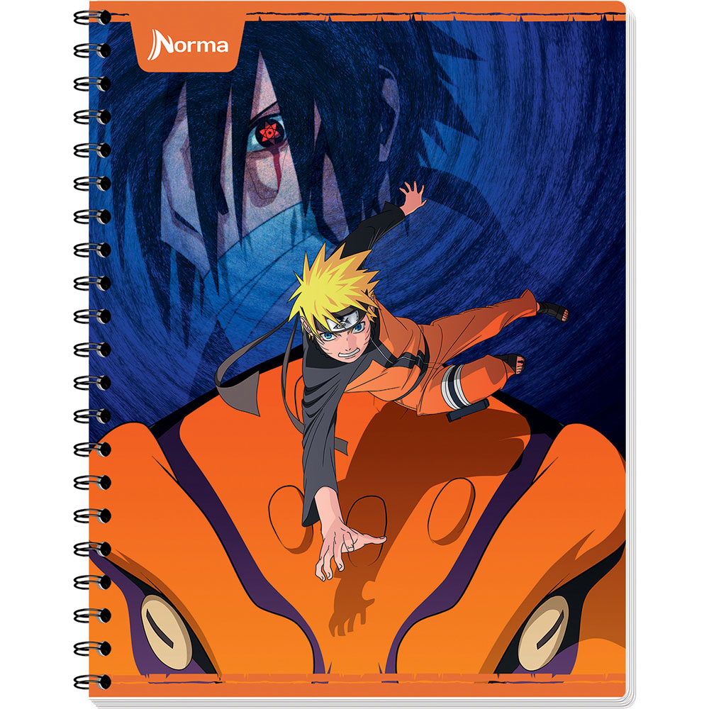 Cuaderno profesional Norma Naruto doble arillo de raya 100 hojas