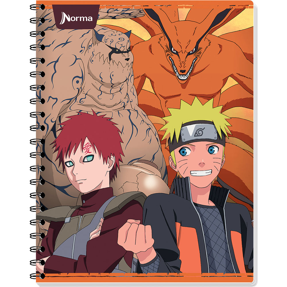 Cuaderno profesional Norma Naruto doble arillo de raya 100 hojas